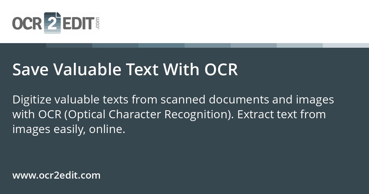 Save Valuable Text With OCR