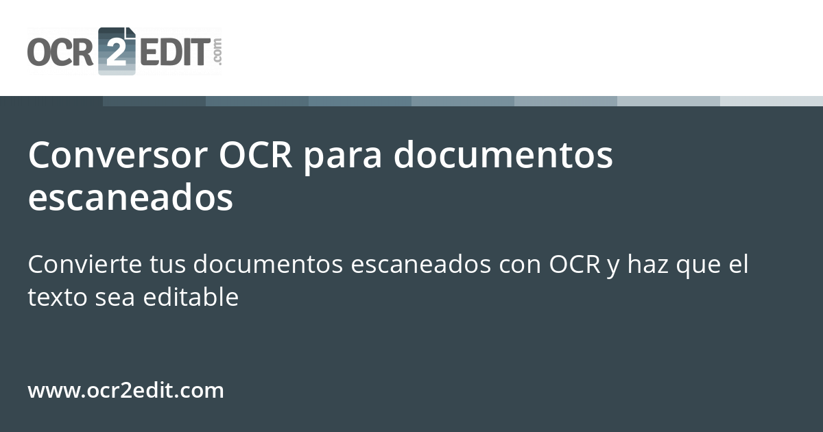 Conversor OCR para documentos escaneados