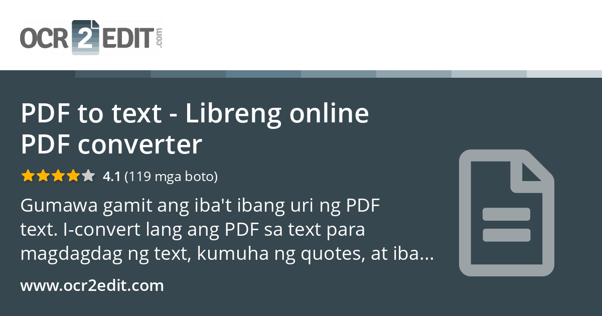 PDF to text - Libreng online PDF converter