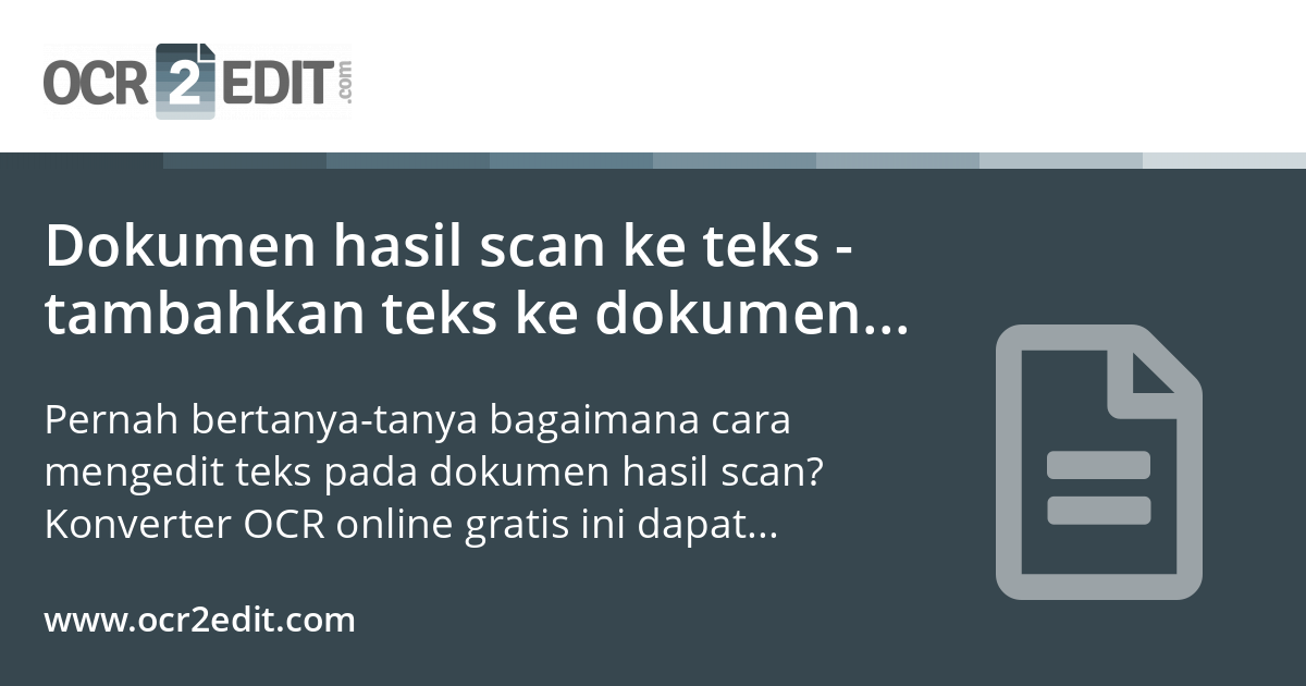 Dokumen hasil scan ke teks - tambahkan teks ke dokumen hasil scan