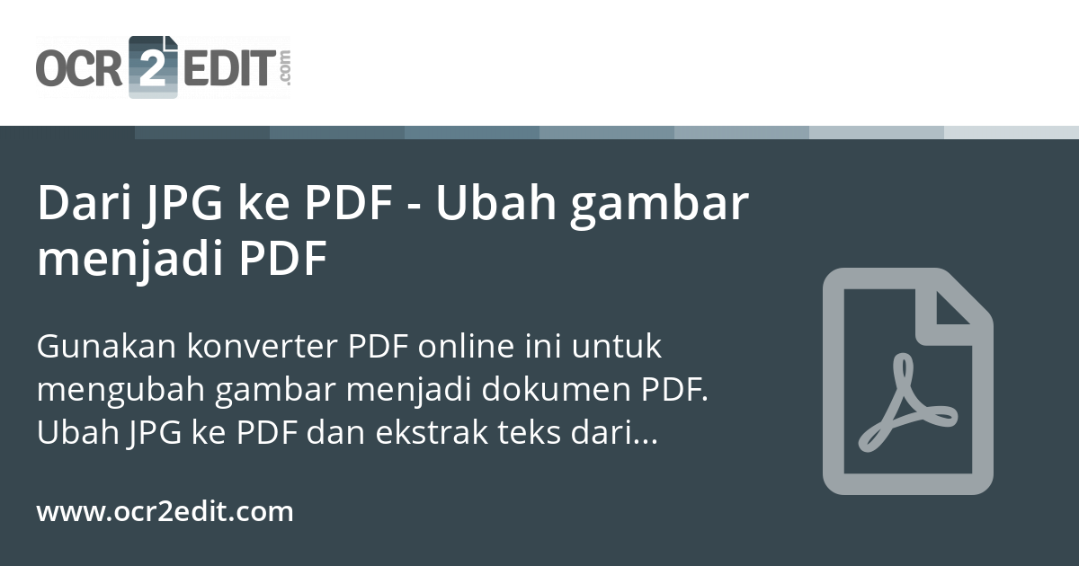 Dari JPG ke PDF - Konversi gambar ke PDF