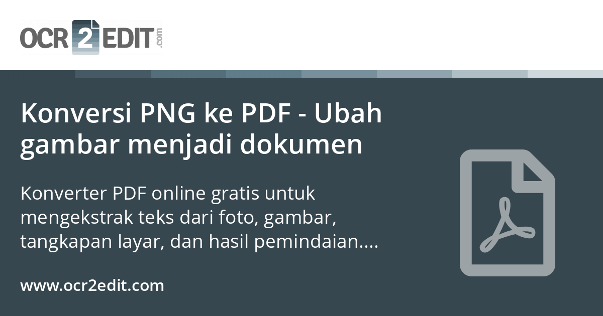 Konversi PNG ke PDF - Ubah gambar menjadi dokumen