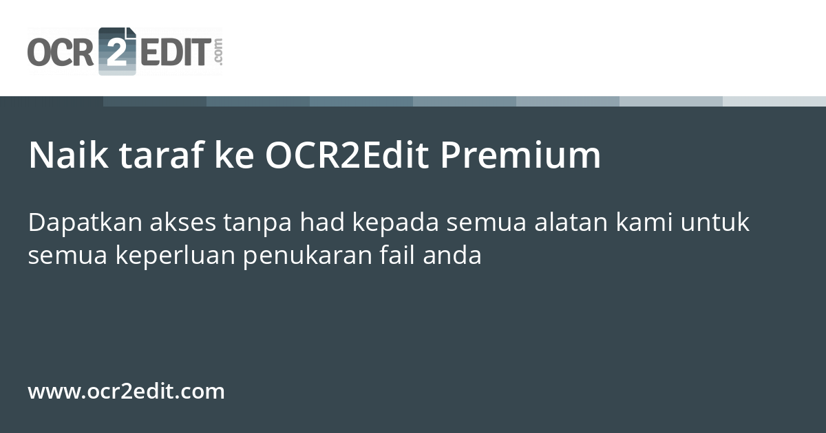 Naik taraf ke OCR2Edit Premium
