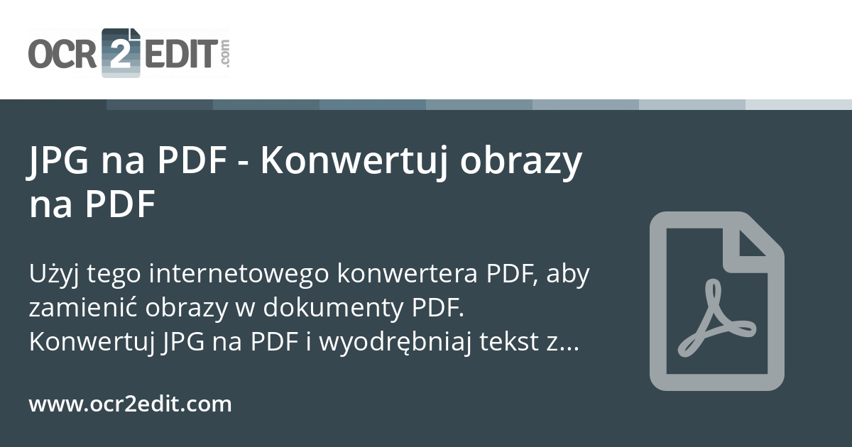 JPG na PDF - Konwertuj obrazy na PDF
