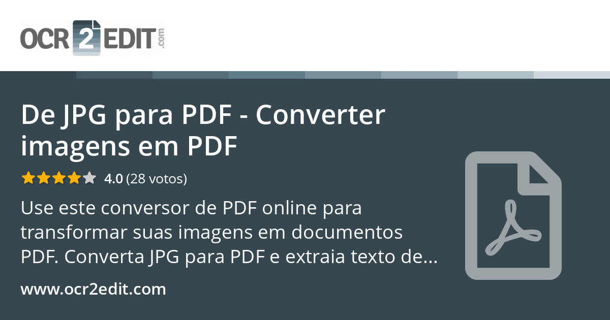 De JPG para PDF - Converter imagens em PDF