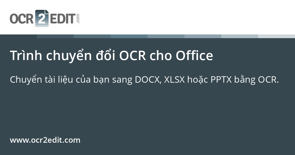 Trình chuyển đổi OCR cho Office